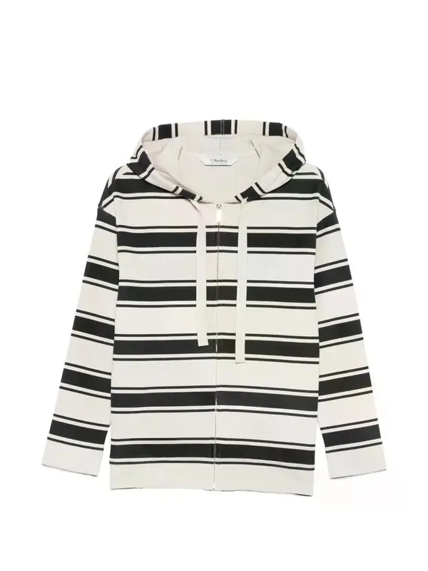 Max Mara Striped Zip Up Hoodie - Blue