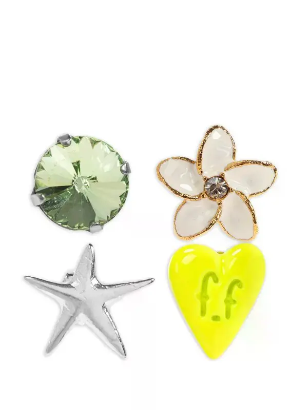 FORTE_FORTE Flower Star Heart Stud Earrings - Gold