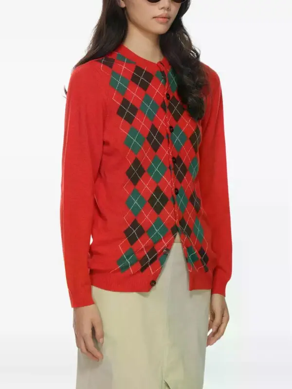 HODAKOVA Argyle-knit Wool Cardigan