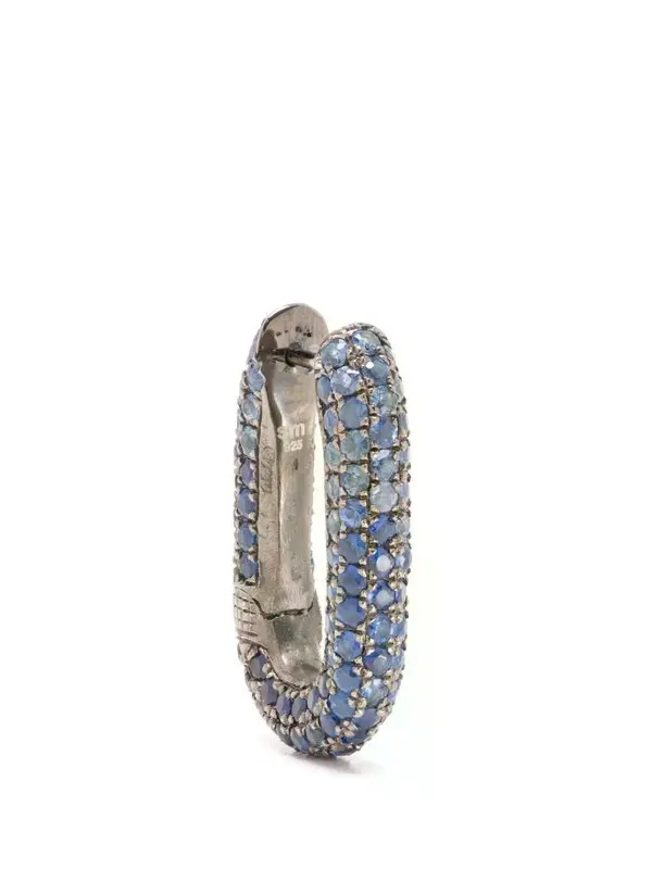 SELIM MOUZANNAR Sapphire Hoop Earring - Silver