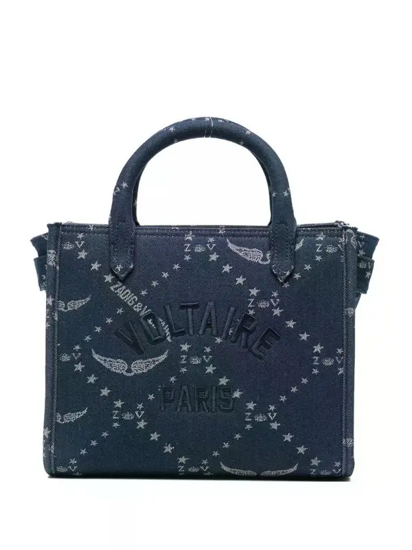 Zadig&Voltaire Angel Star-print Denim Tote Bag - Blue