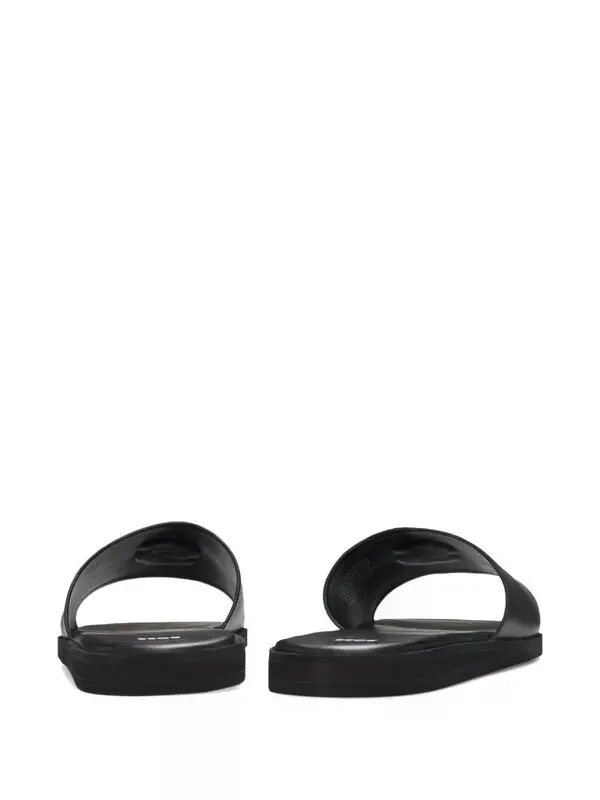 BOSS Faux-leather Slides With Double B Monogram