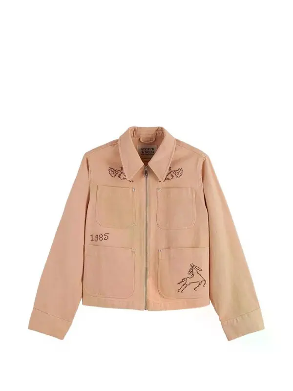 Scotch & Soda Embroidered Jacket - Pink
