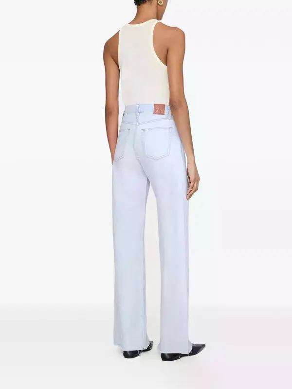 ANINE BING Lewis Frayed Jeans - Blue