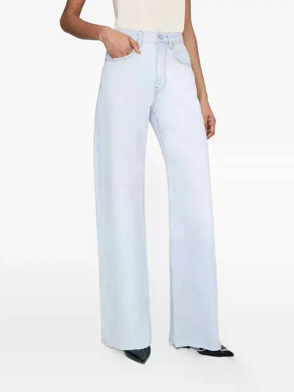 ANINE BING Lewis Frayed Jeans - Blue