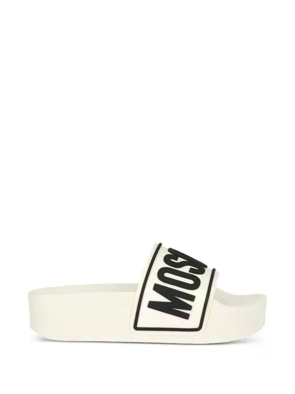 Moschino Logo Flip-flops - Neutrals