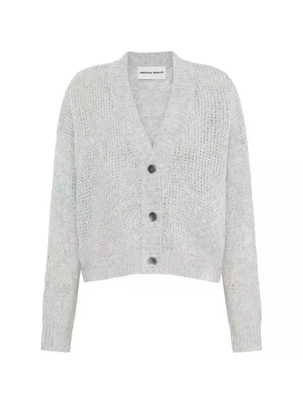 EMILIANO RINALDI Buttoned V-neck Cardigan - Grey