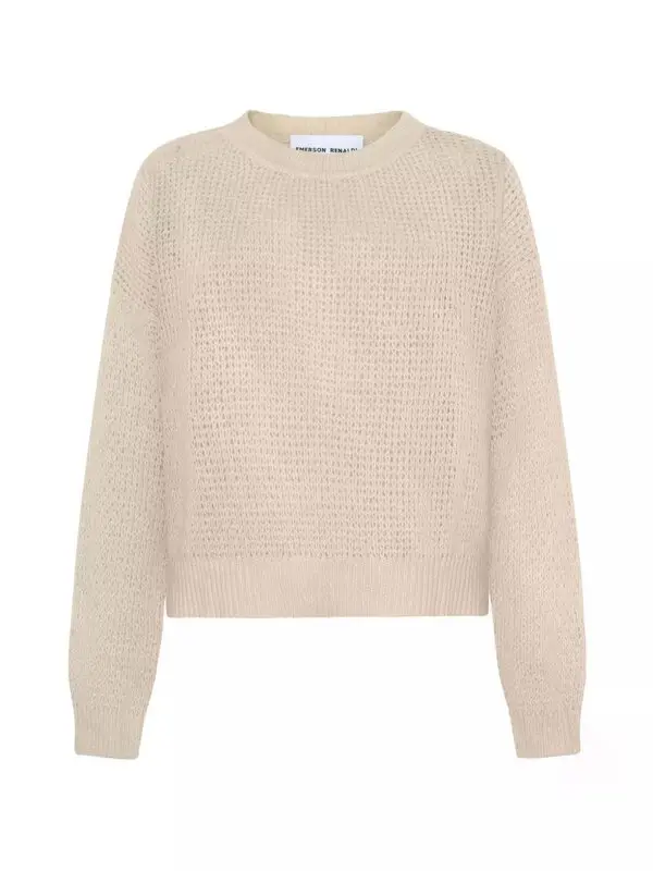 EMILIANO RINALDI Open-knit Pullover Sweater - Neutrals