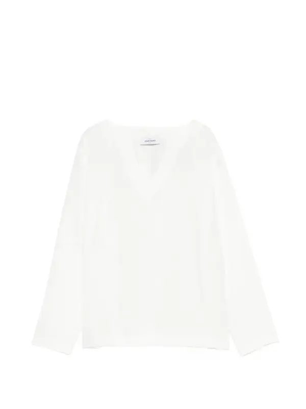 GRAN SASSO V-neck Top - White