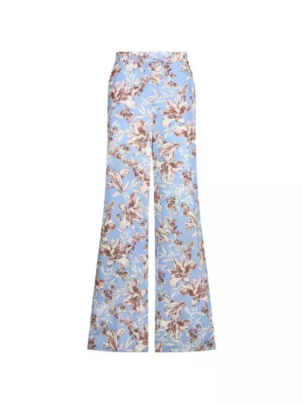 Liu Jo Floral-pattern Trousers - Blue