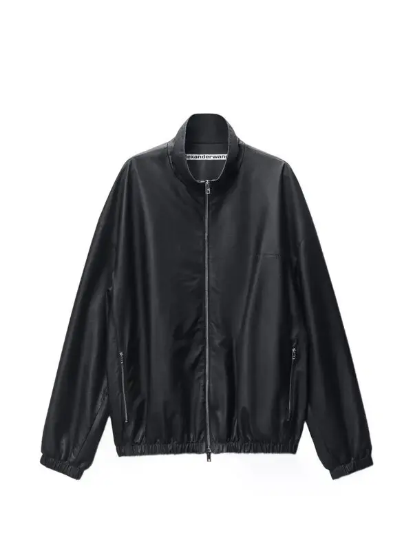 Alexander Wang Zip-up Leather Bomber Jacket - Black