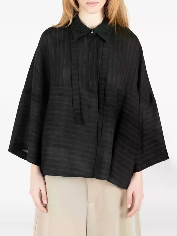 SOCIETE ANONYME Sakamoto Striped Shirt - Black