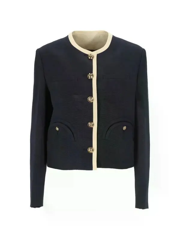 BLAZÉ MILANO Buttoned Trim Jacket - Blue