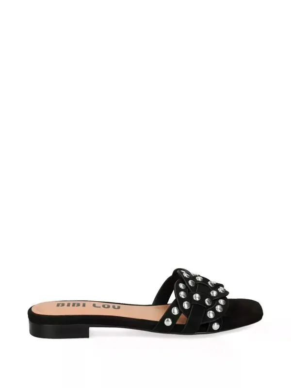 BIBI LOU Studded Braided Sandals - Black