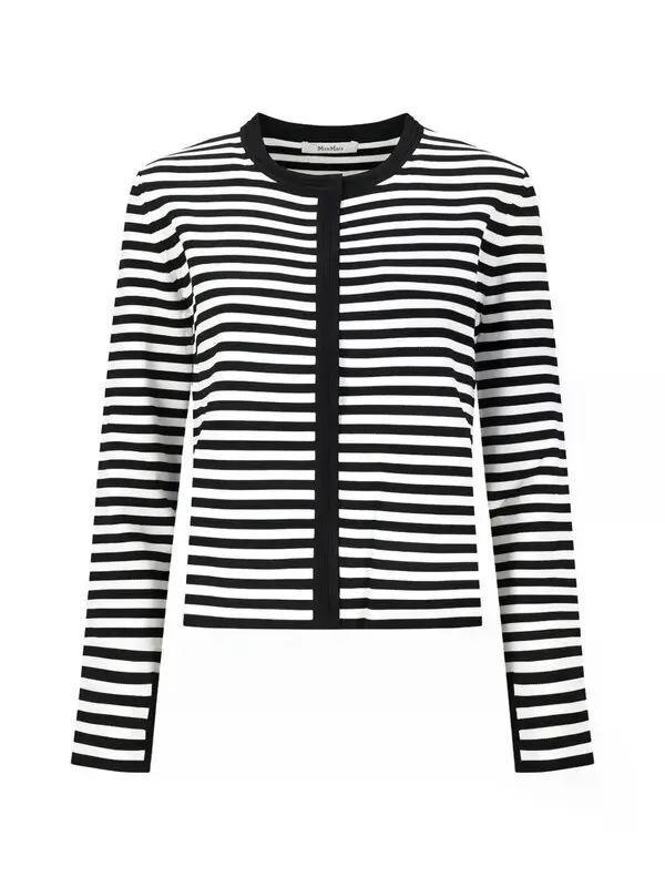 Max Mara Striped Cardigan - Black