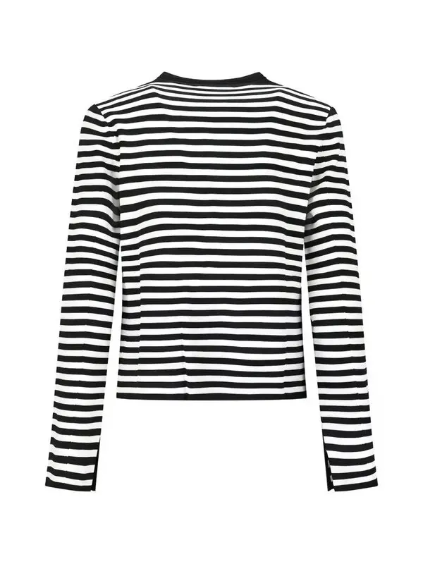 Max Mara Striped Cardigan - Black