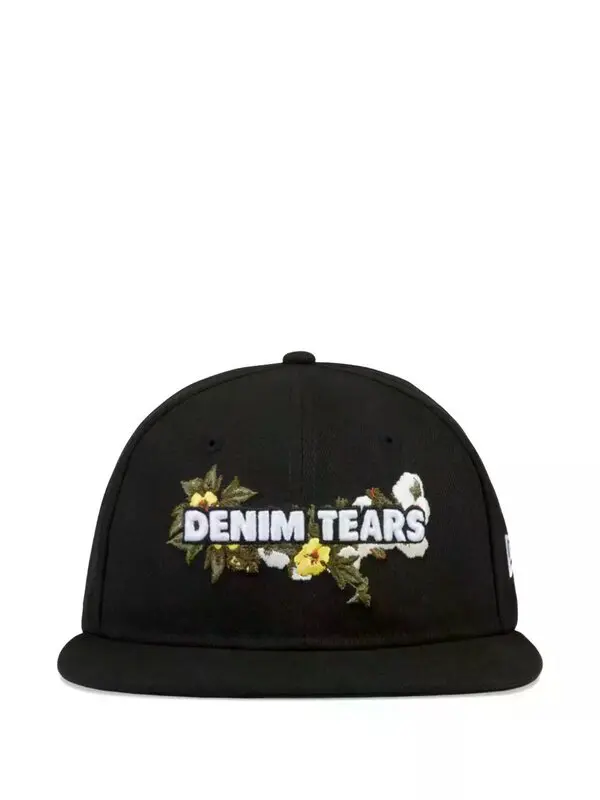 DENIM TEARS X New Era 9fifty Floral Cap - Black