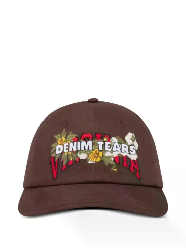 DENIM TEARS Virginia Embroidered-logo Cap - Brown