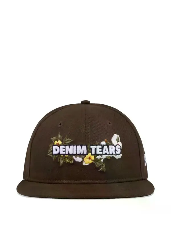 DENIM TEARS Floral Logo Cap - Brown