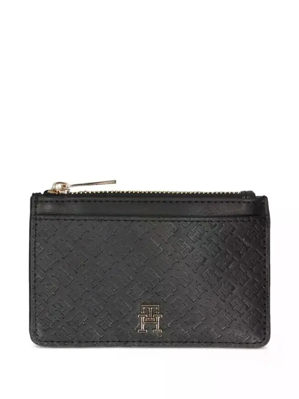 Tommy Hilfiger Zip Textured Cardholder - Black