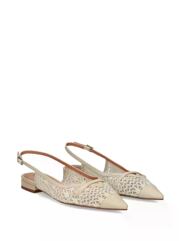 BIBI LOU Xaia Lace Pointed Pumps - Neutrals