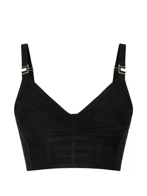 Elisabetta Franchi Zipped Top - Black
