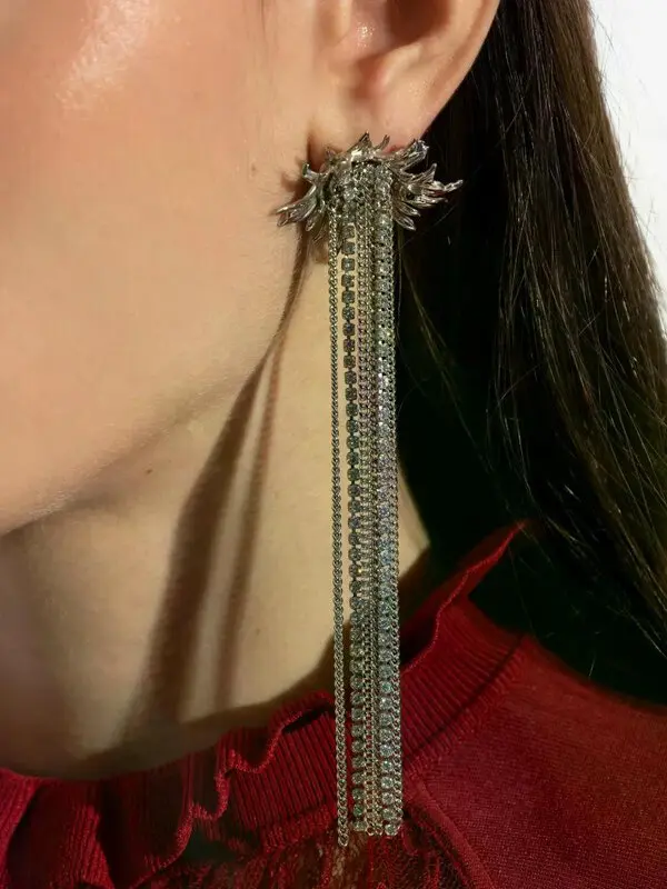 Alexander McQueen Flower-motif Drop Earrings