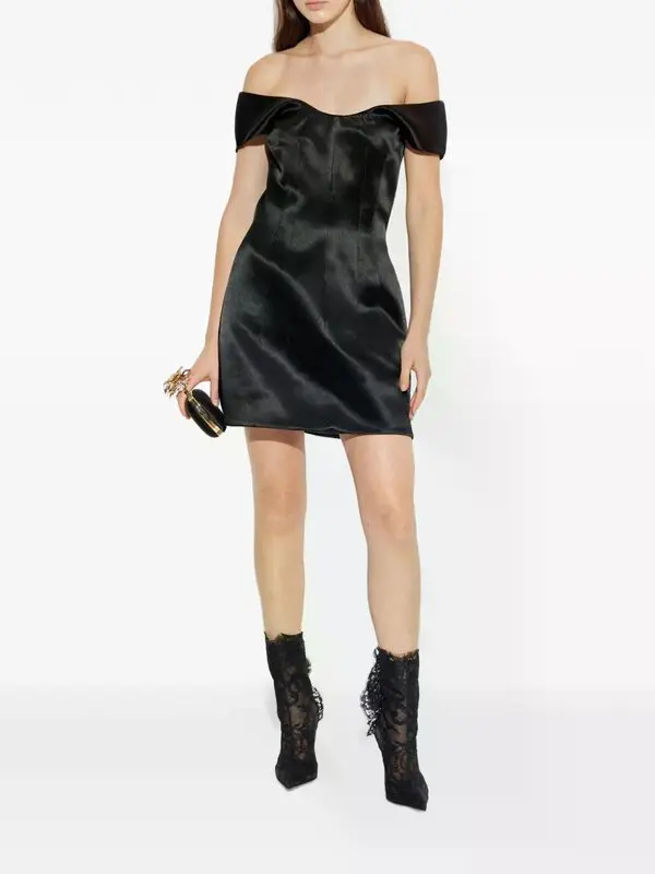 Alexander McQueen Off-shoulder Mini Dress