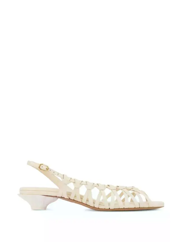 Chloé Estra Woven-strap Sandals - Neutrals