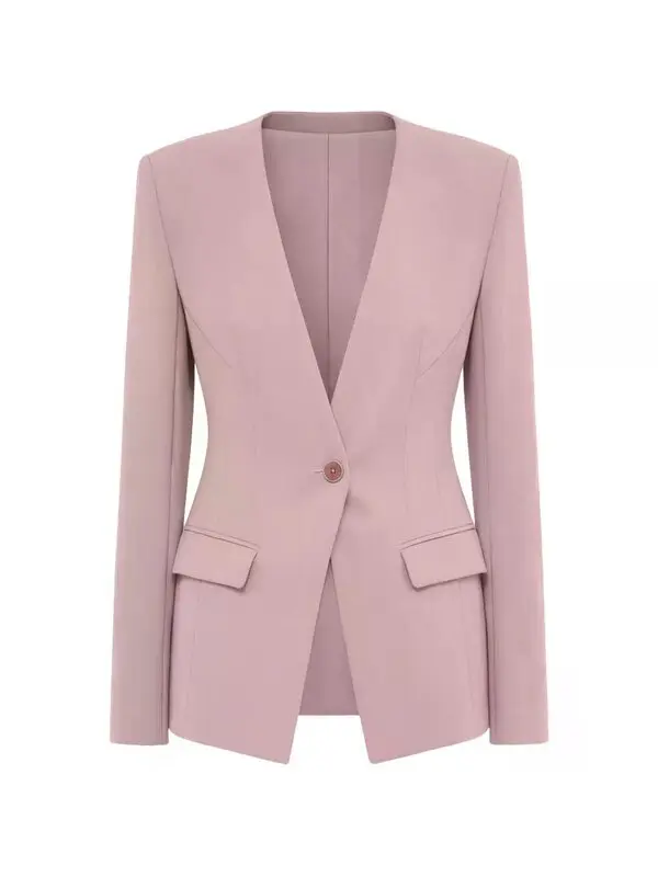 Patrizia Pepe Tailored V-neck Blazer - Pink
