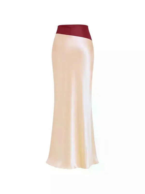 Patrizia Pepe Draped Satin Maxi Skirt