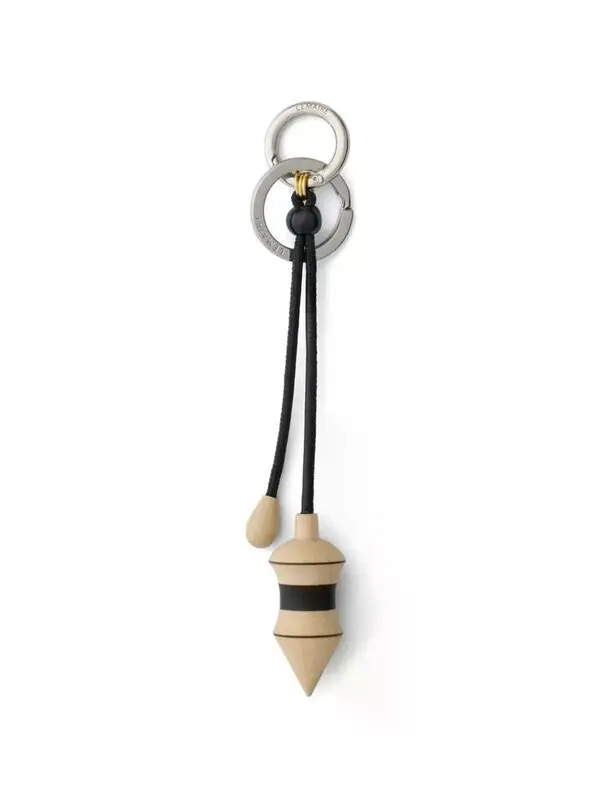 LEMAIRE Striped Pendulum Keyring - Neutrals