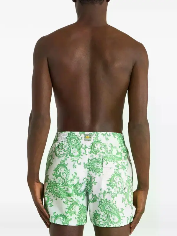 Etro Paisley Print Swim Shorts - White