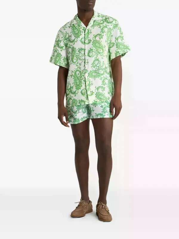 Etro Paisley Print Swim Shorts - White