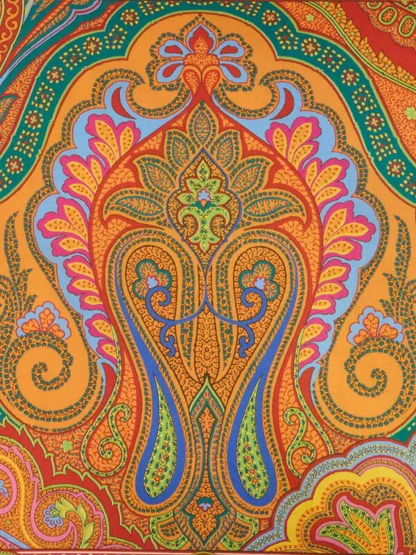 Etro Tassels Placed-print Cushion - Orange