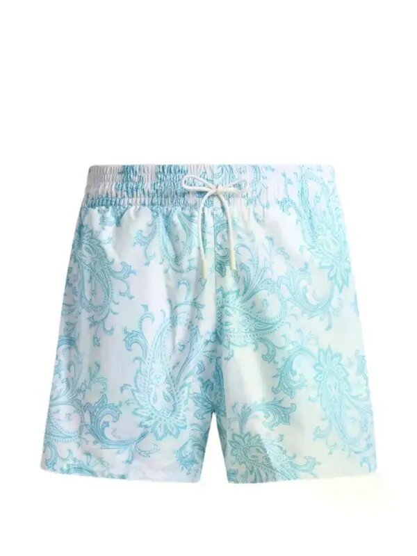 Etro Paisley Print Swim Shorts - White