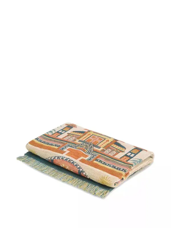 Etro Jacquard Mandala Cotton Blanket - Green