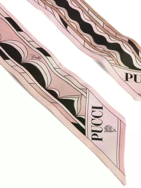 Emilio Pucci Mixed-print Silk Twill Scarf