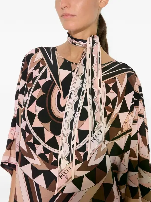 Emilio Pucci Mixed-print Silk Twill Scarf