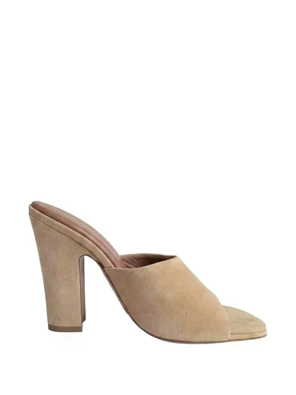 Paris Texas Square-toe Mules - Neutrals