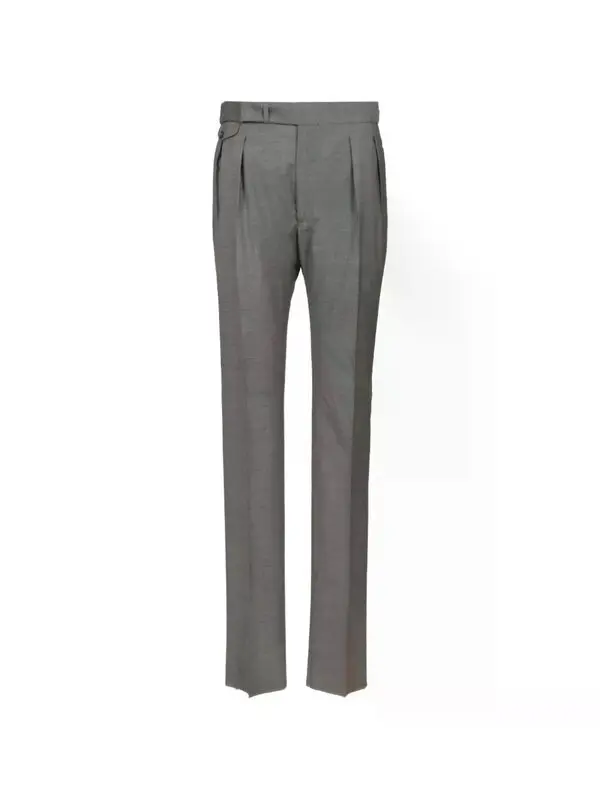 Tagliatore Prince Of Wales Pleated Trousers - Grey