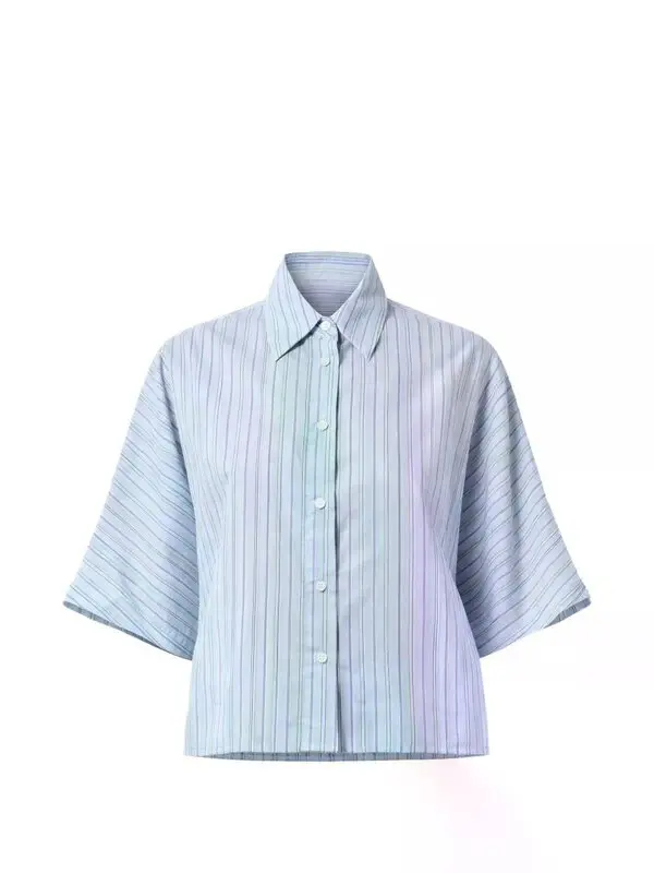 AGOLDE Merrin Striped Shirt - Blue