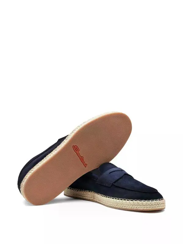 Santoni Suede Espadrilles - Blue