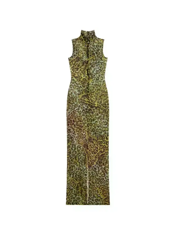 Blumarine Animal-print Maxi Dress - Green