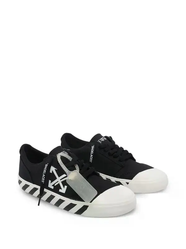 Off-White Vulcanized Logo-striped Sneakers - Black