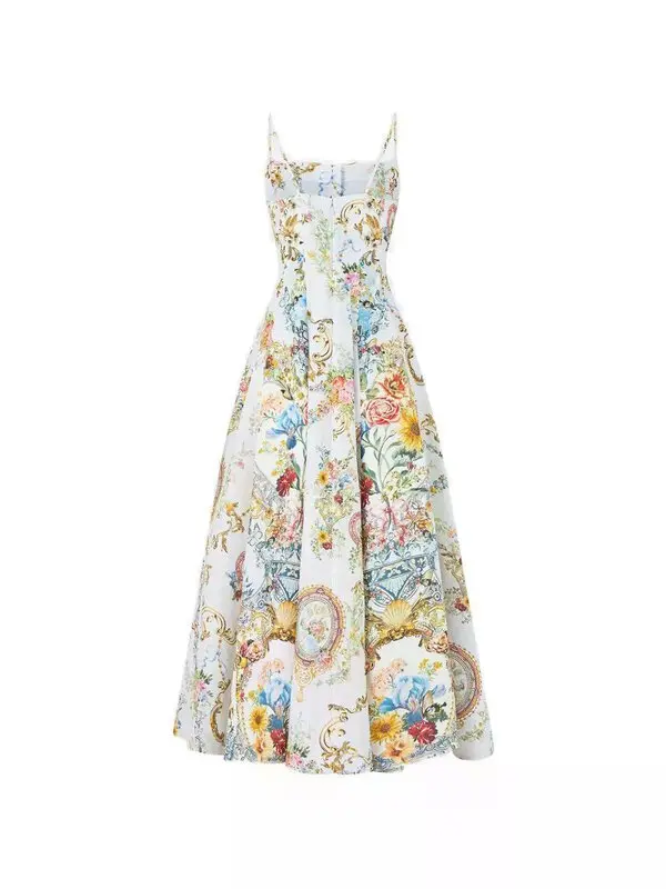 Camilla Seville Sweetheart Flared Dress - Blue