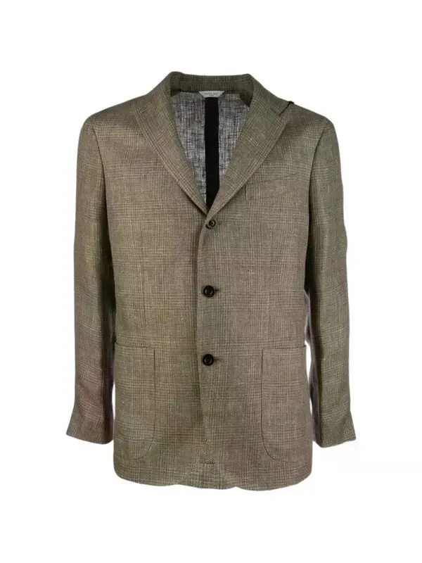 Boglioli Check-pattern Blazer - Green