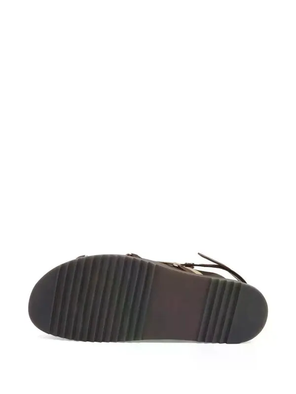 Rick Owens Laced Strap Mules - Brown