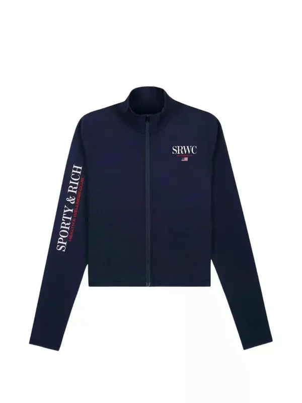 SPORTY & RICH Zip-up Track Jacket - Blue