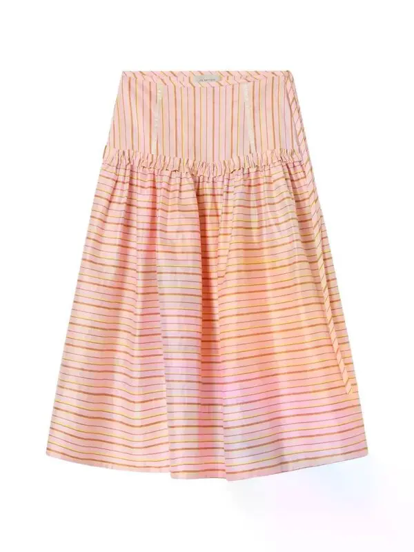 LEE MATHEWS Striped Skirt - Pink